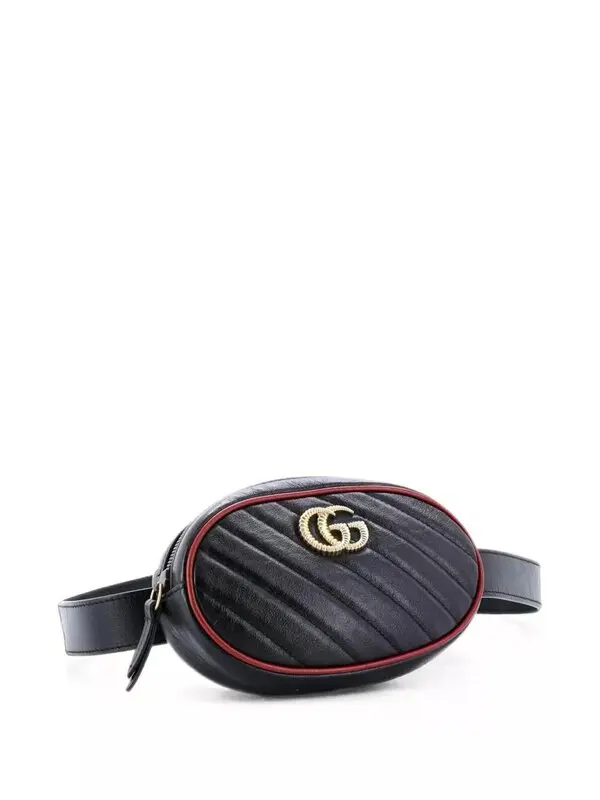 Gucci Gg Marmont Diagonal Quilted Leather Belt Bag