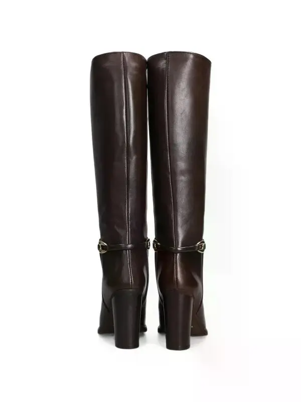 CHANTAL Buckle-detail Block-heel Boots