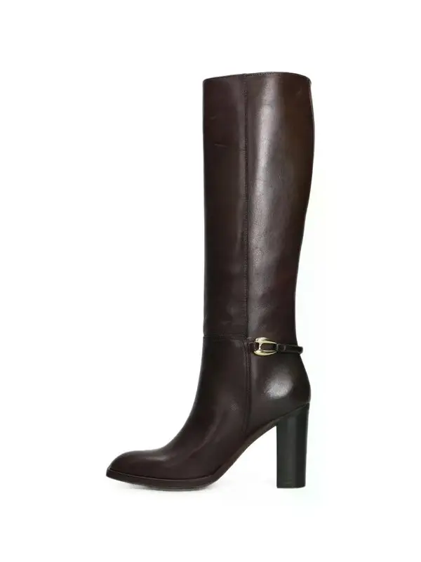 CHANTAL Buckle-detail Block-heel Boots