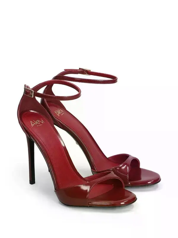 ALEVI MILANO Patent-finish Ankle-strap Sandals
