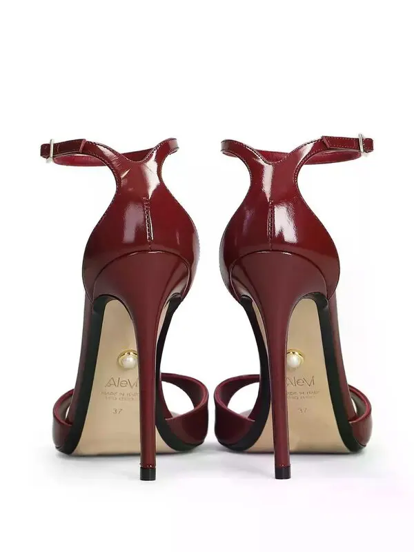 ALEVI MILANO Patent-finish Ankle-strap Sandals