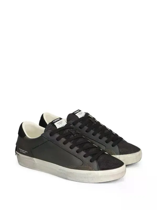 CRIME LONDON Distressed-effect Panelled Sneakers