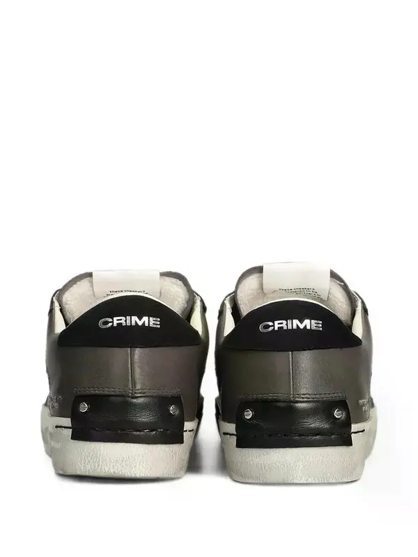 CRIME LONDON Distressed-effect Panelled Sneakers