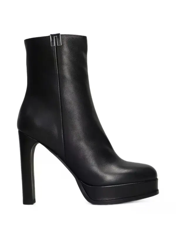 CHANTAL Platform Leather Boots - Black