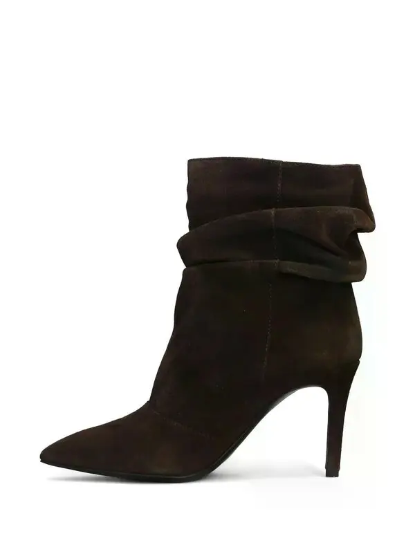 VIA ROMA 15 Draped Pointed-toe Ankle Boots