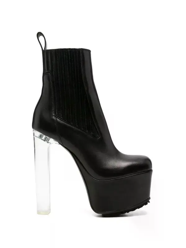 Rick Owens Kiss Platform Ankle Boots - Black