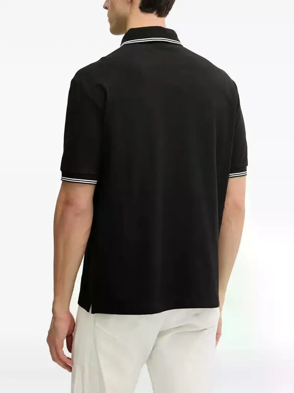 Armani Exchange Logo-embroidered Tipped Polo Shirt