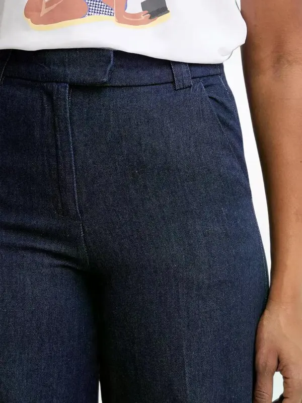 SILVIAN HEACH Pressed-crease Wide-leg Jeans