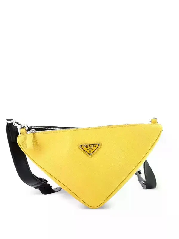 Prada Double Triangle Logo Zip Crossbody Bag
