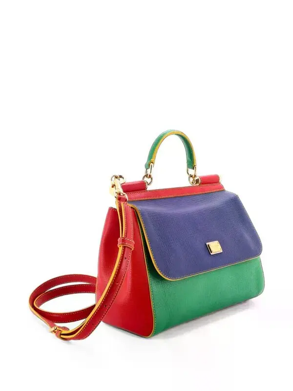 Dolce & Gabbana Miss Sicily Bag Leather Medium Satchel - Blue