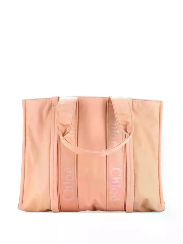 Chloé Woody Recycled Nylon Large Tote Bag - Pink
