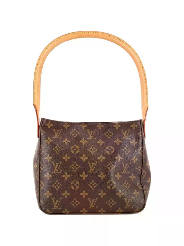 LOUIS VUITTON Looping Handbag Monogram Canvas Mm Satchel - Brown