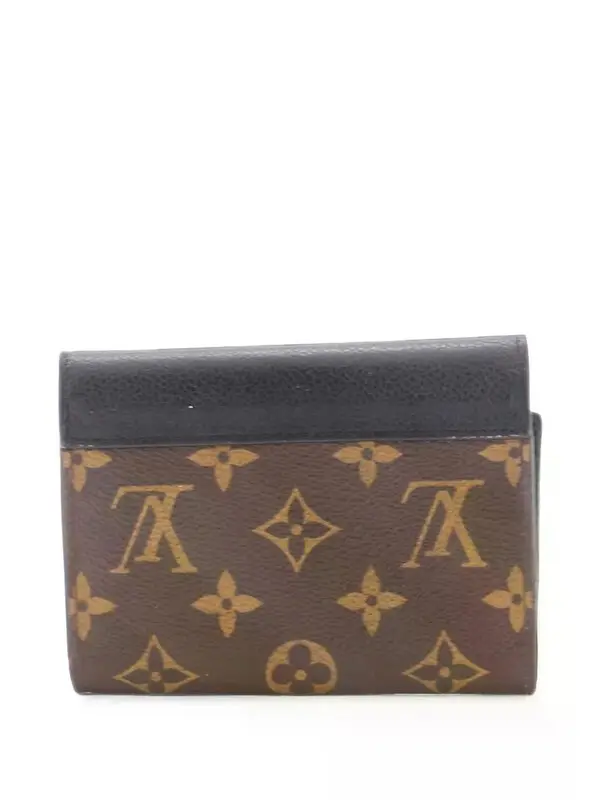 LOUIS VUITTON Pallas Wallet Nm Monogram Canvas And Calfskin Compact Small Wallets - Black