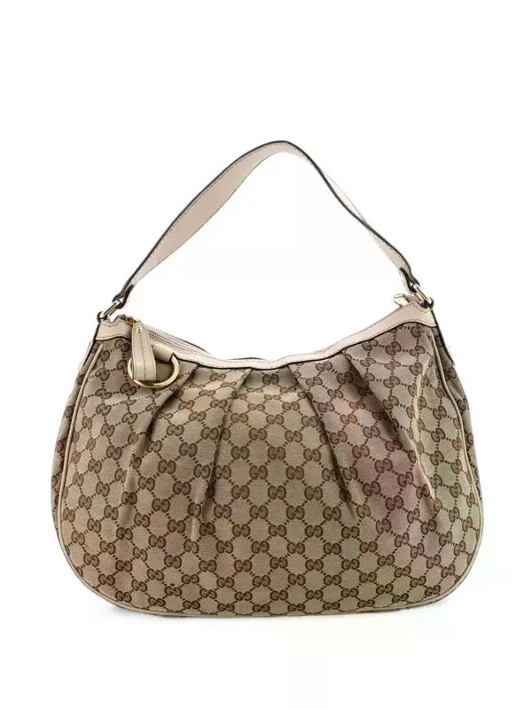 Gucci Sukey Gg Canvas With Leather Medium Hobo Bag