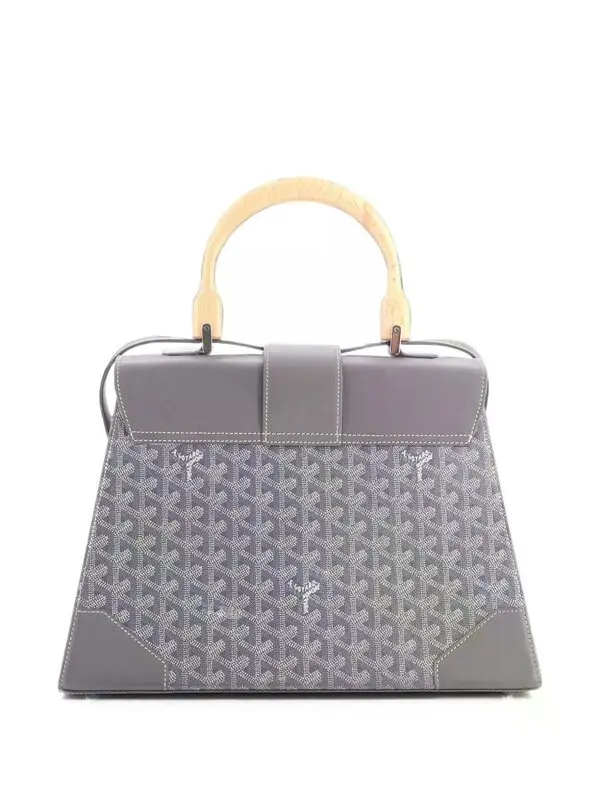 Goyard Saigon Top Handle Bag Coated Canvas With Leather Mm Satchel
