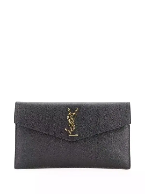 Saint Laurent Uptown Pouch Leather Clutch Bag
