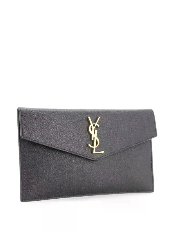 Saint Laurent Uptown Pouch Leather Clutch Bag