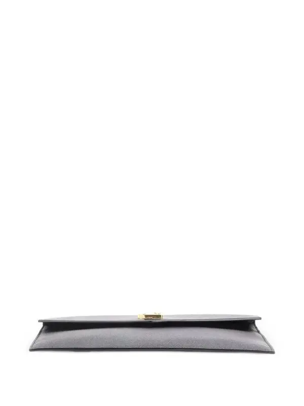 Saint Laurent Uptown Pouch Leather Clutch Bag - Black