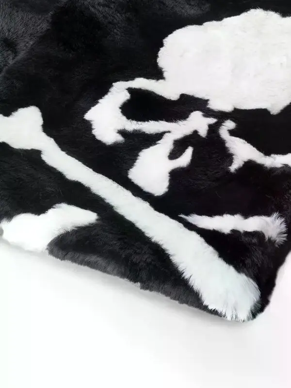 MASTERMIND WORLD Skull-intarsia Faux-fur Scarf