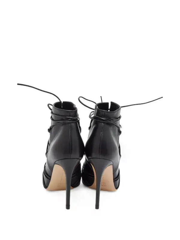 GIANVITO ROSSI Lace-up Pointed-toe Ankle Boots