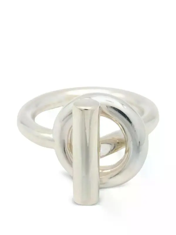 Hermès Echape Mm Knotted Ring - Silver