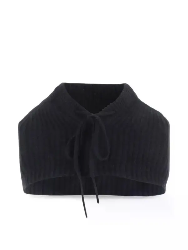 Arch4 Cashmere Ribbed Knit Balaclava - Black