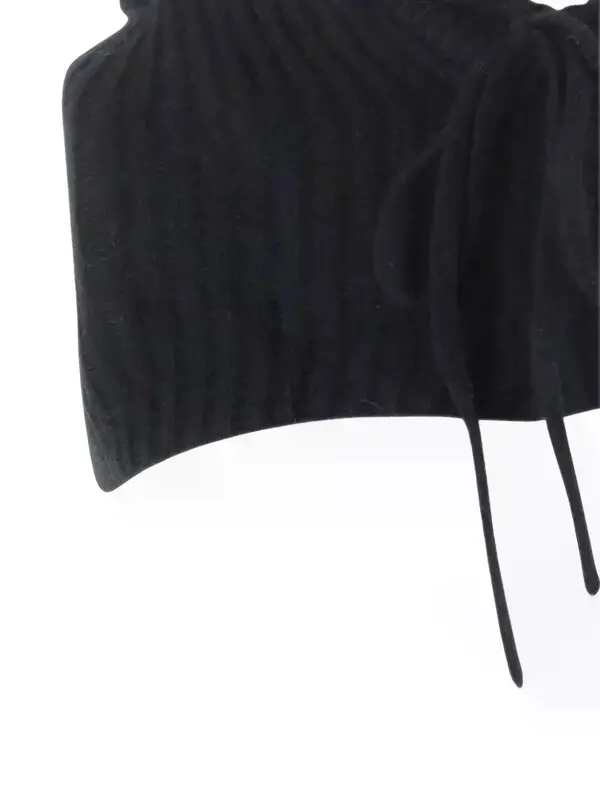 Arch4 Cashmere Ribbed Knit Balaclava - Black