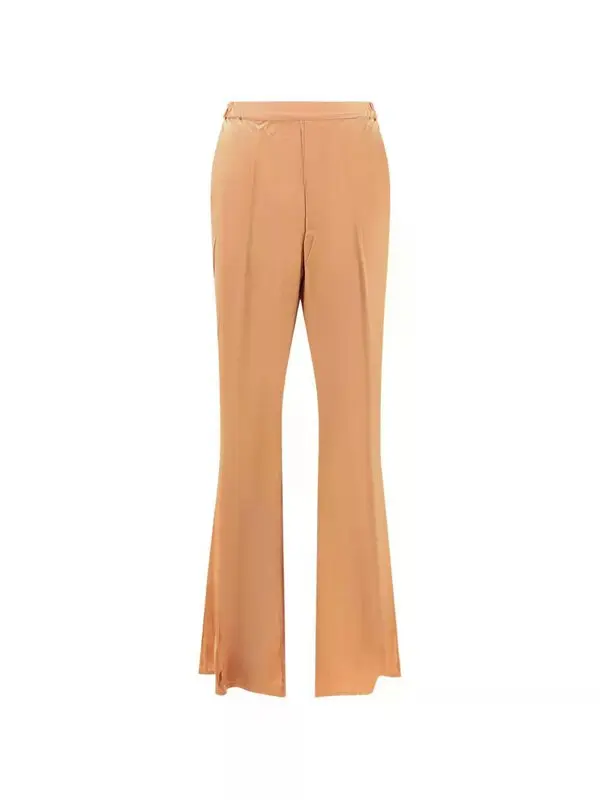 MES DEMOISELLES Elasticated-waist Flared Trousers - Orange