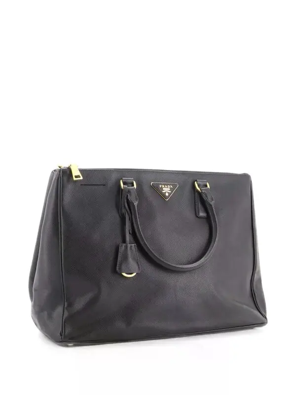 Prada Double Zip Lux Saffiano Leather Large Tote Bag