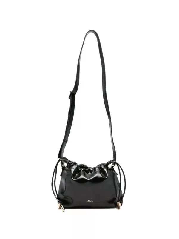 A.p.c. Mini Ninon Leather Shoulder Bag - Black