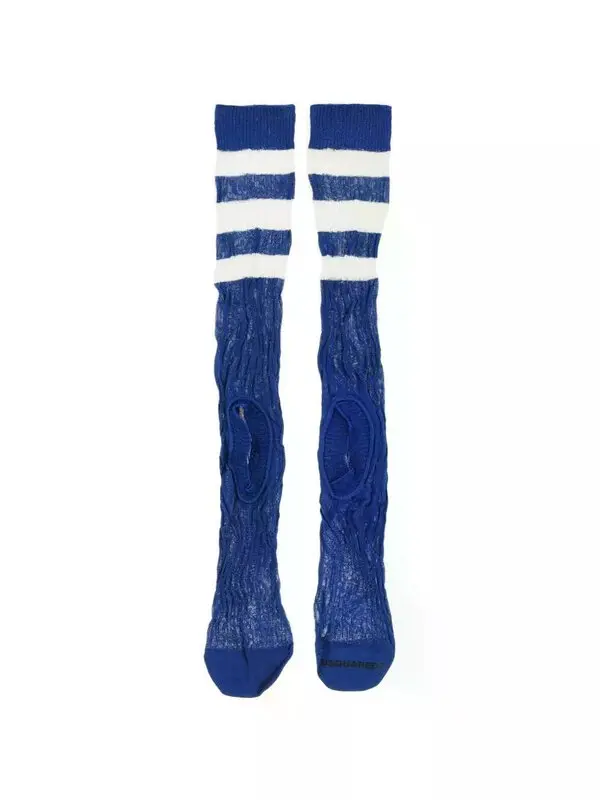 Dsquared2 Striped Cut-out Socks - Blue