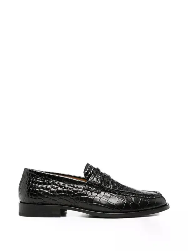 Our Legacy Croc-effect Leather Loafers