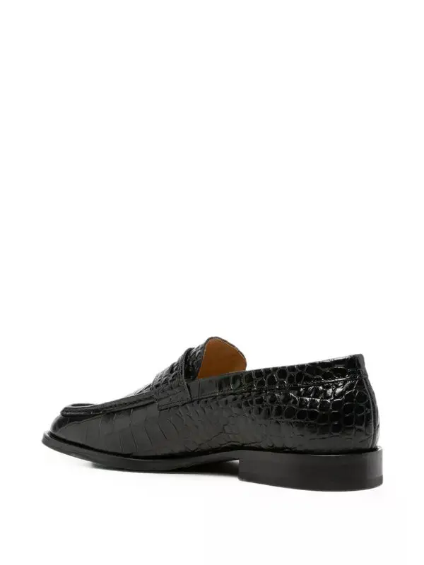 Our Legacy Croc-effect Leather Loafers