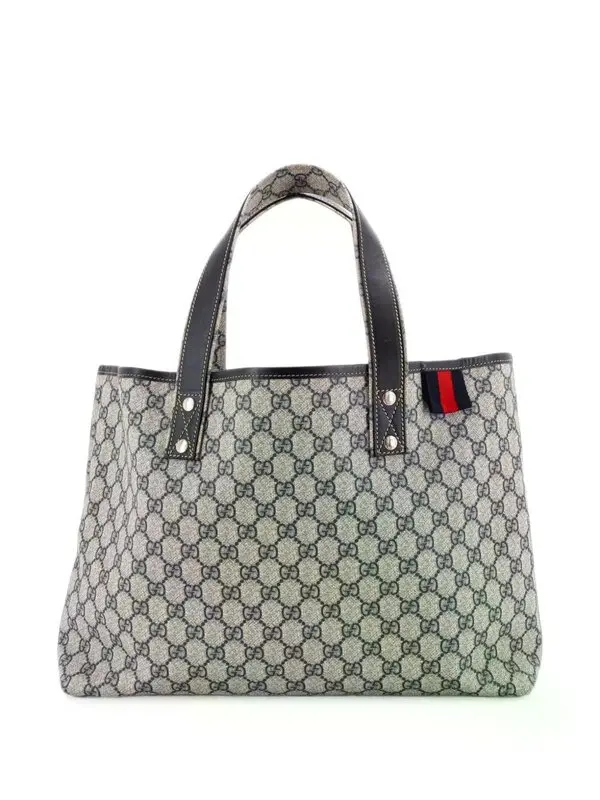Gucci Web Loop Gg Coated Canvas Medium Tote Bag