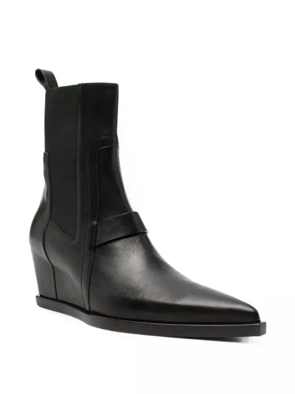 Rick Owens Wedge-heel Pointed-toe Boots