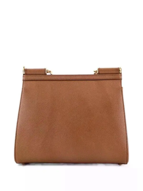 Dolce & Gabbana Miss Sicily Bag Leather Medium Satchel - Brown