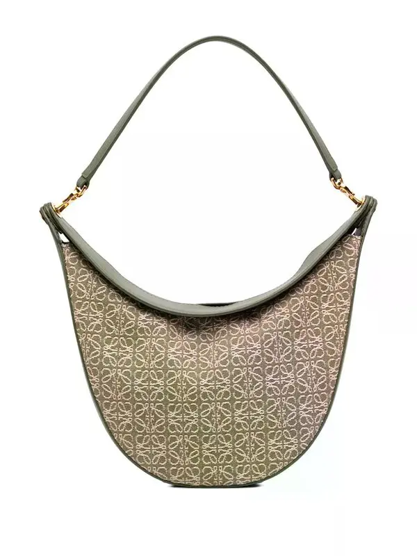 Loewe 2022 Anagram Canvas Luna Hobo Bag - Green
