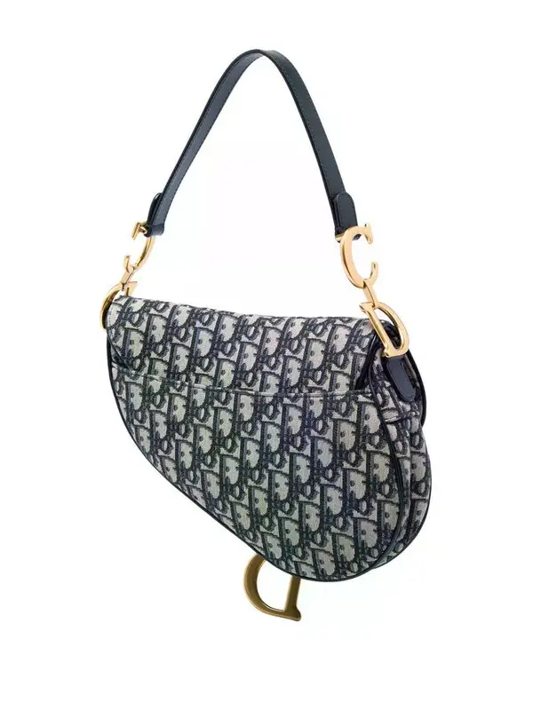 Dior 2019 Oblique Canvas Saddle Bag Shoulder Bag