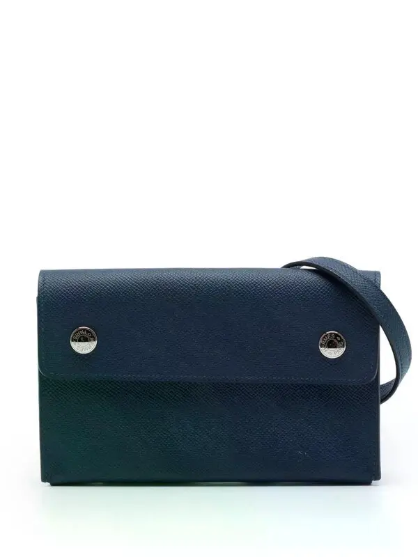 Hermès Epsom Wallet On Strap Cross Body Bag - Blue