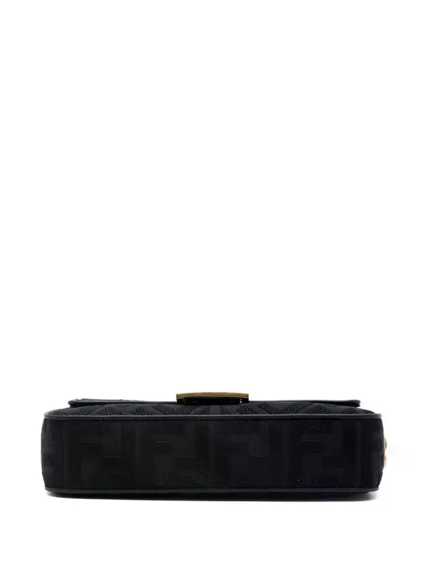 Fendi 2010-2026 Zucca Embroidered Canvas Baguette Satchel