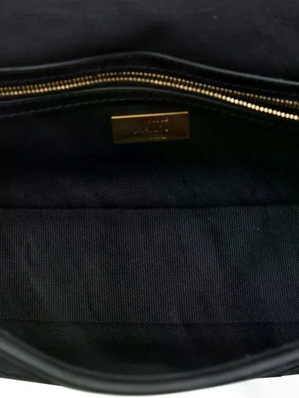 Fendi 2010-2026 Zucca Embroidered Canvas Baguette Satchel