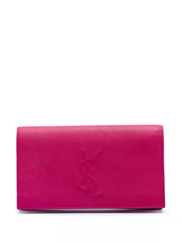 Saint Laurent Leather Belle De Jour Clutch Bag