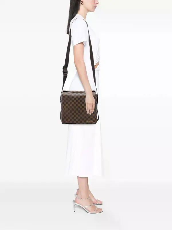 LOUIS VUITTON 2008 Damier Ebene Naviglio Crossbody Bag - Brown
