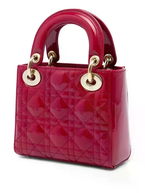 Dior 2018 Mini Patent Cannage Lady Satchel