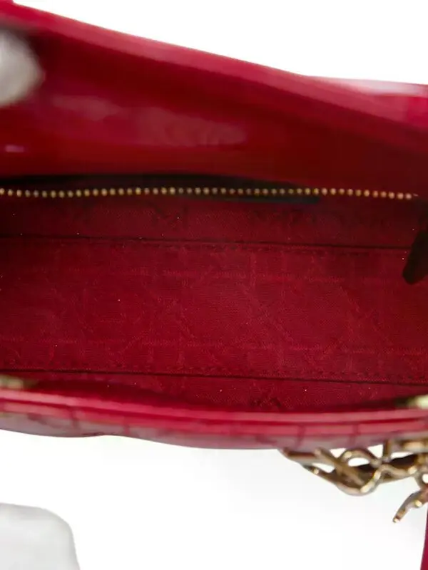 Dior 2018 Mini Patent Cannage Lady Satchel