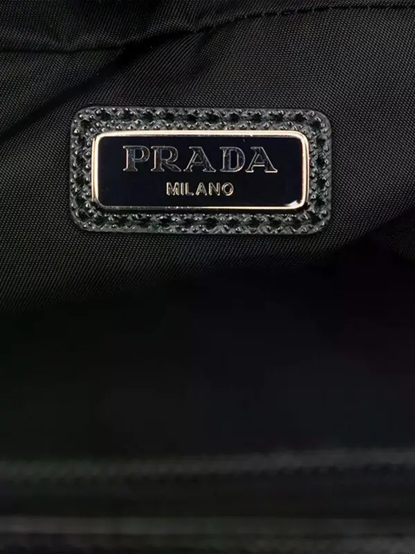 Prada 2013-2026 Saffiano Trimmed Tessuto Pouch