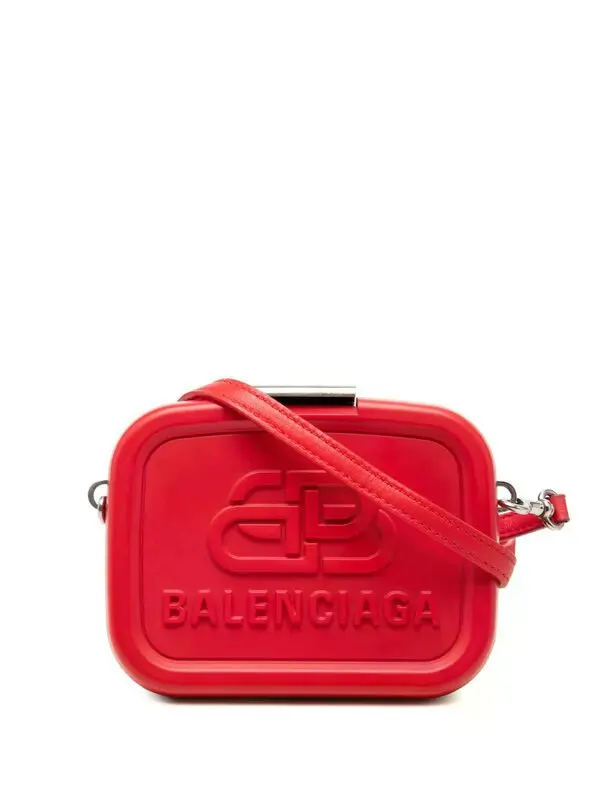 Balenciaga 2020 Mini Acetate Lunch Box Case Crossbody Bag - Red