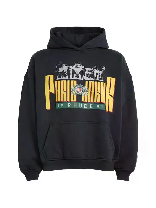 Rhude Trofeo Logo-print Hoodie - Black