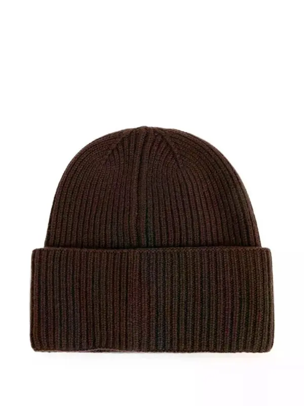 Max Mara Ribbed Cashmere Beanie Dark