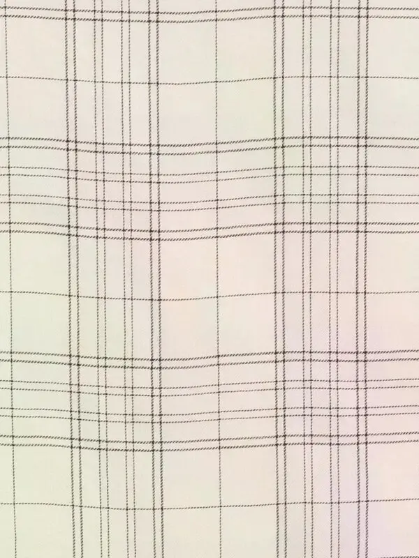Destin Check-pattern Fringed Scarf